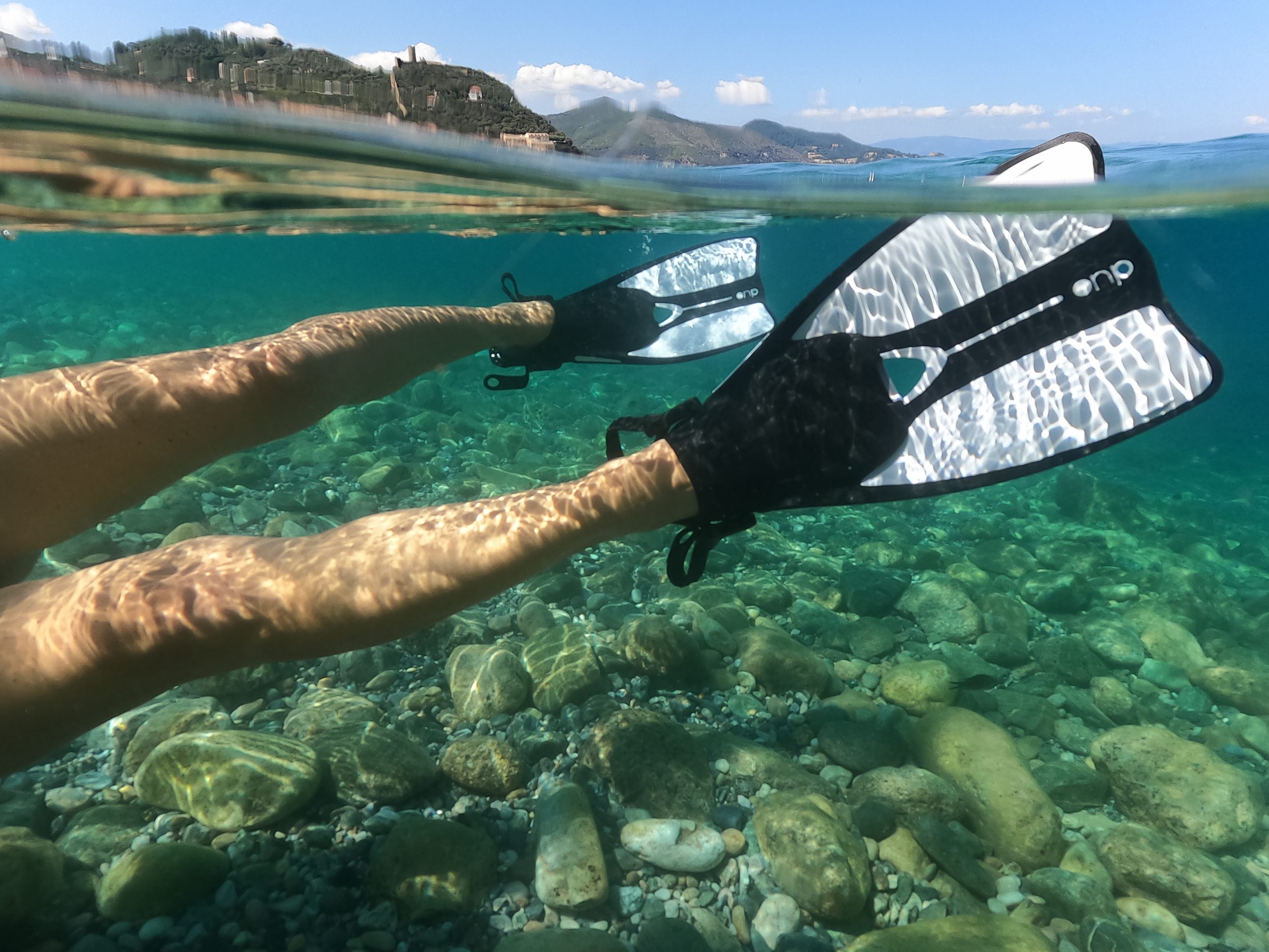 Duo II - Travel Ready Fins WHITE - OCEAN REEF Snorkeling